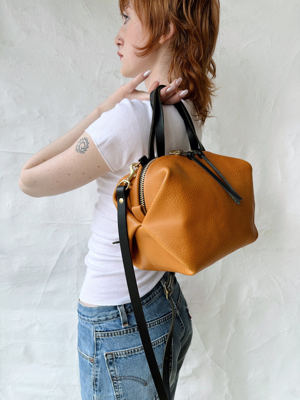 Katie Large Leather Shoulder Bag: Straw – Eleven Thirty Shop